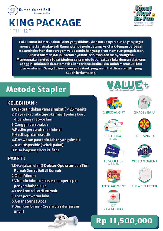 Paket Harga Sunat Modern & Aman untuk Usia Bayi, Anak dan Dewasa di Bali