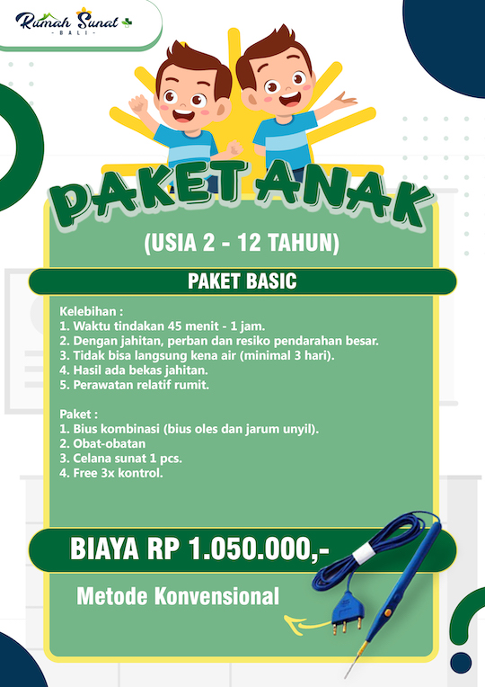Paket Harga Sunat Modern & Aman untuk Usia Bayi, Anak dan Dewasa di Bali
