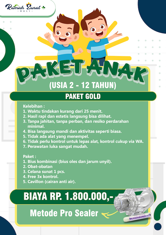 Paket Harga Sunat Modern & Aman untuk Usia Bayi, Anak dan Dewasa di Bali