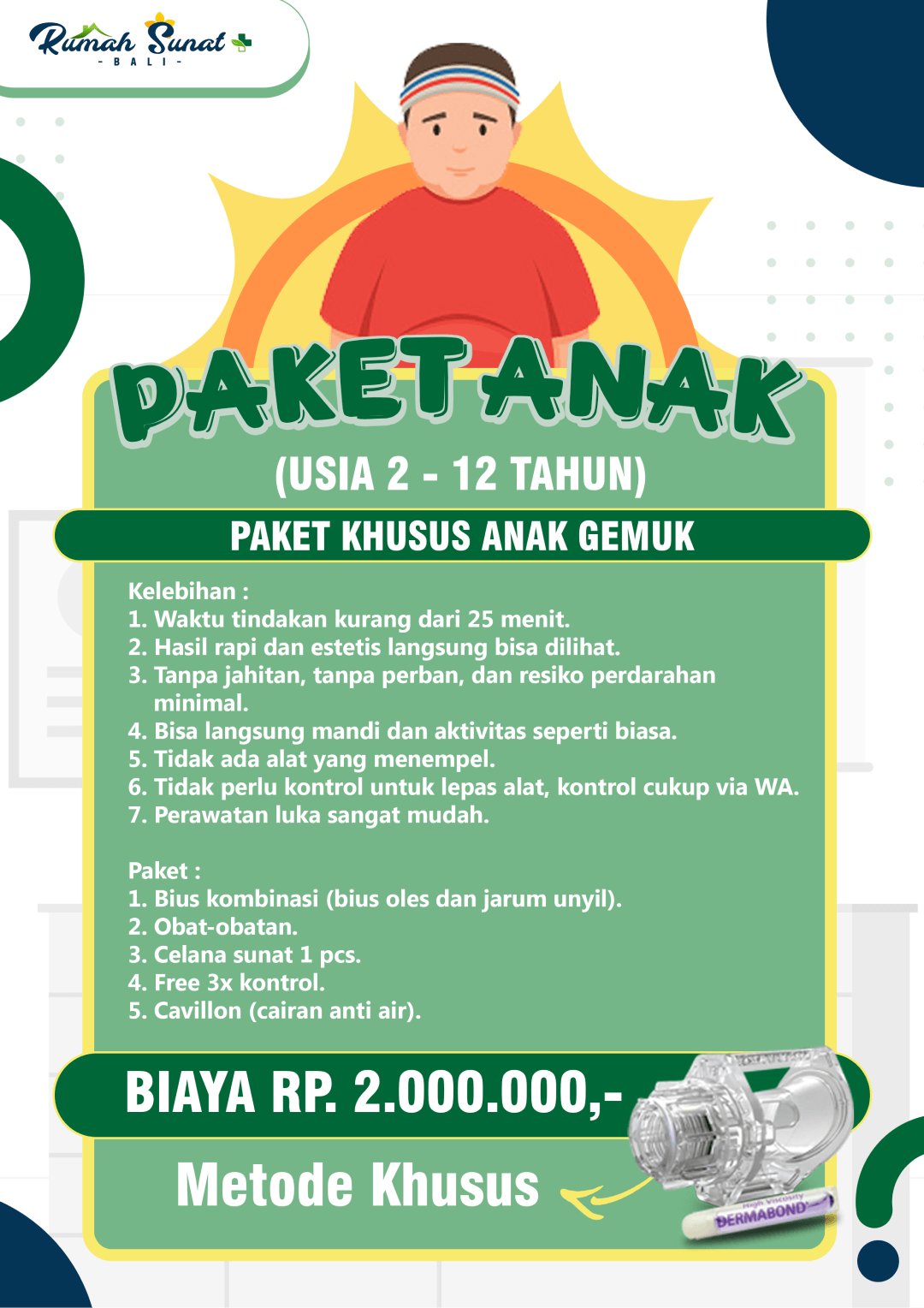 Paket Harga Sunat Modern & Aman untuk Usia Bayi, Anak dan Dewasa di Bali