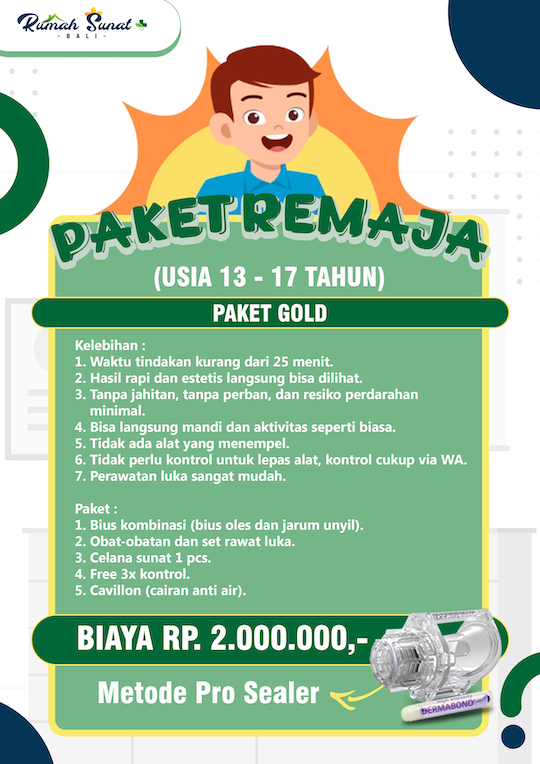 Paket Harga Sunat Modern & Aman untuk Usia Bayi, Anak dan Dewasa di Bali