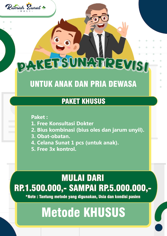 Paket Harga Sunat Modern & Aman untuk Usia Bayi, Anak dan Dewasa di Bali