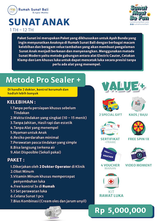 Paket Harga Sunat Modern & Aman untuk Usia Bayi, Anak dan Dewasa di Bali