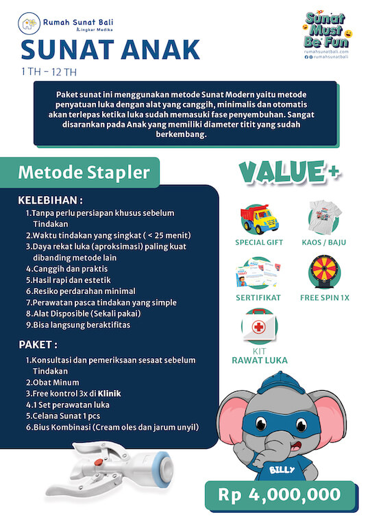 Paket Harga Sunat Modern & Aman untuk Usia Bayi, Anak dan Dewasa di Bali