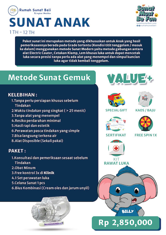 Paket Harga Sunat Modern & Aman untuk Usia Bayi, Anak dan Dewasa di Bali