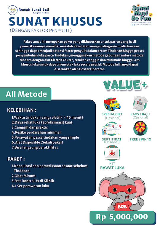 Paket Harga Sunat Modern & Aman untuk Usia Bayi, Anak dan Dewasa di Bali