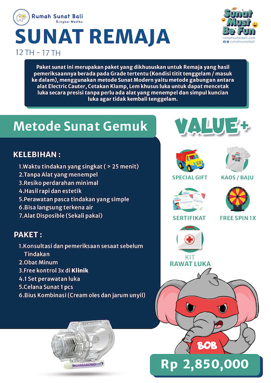 Paket Harga Sunat Modern & Aman untuk Usia Bayi, Anak dan Dewasa di Bali