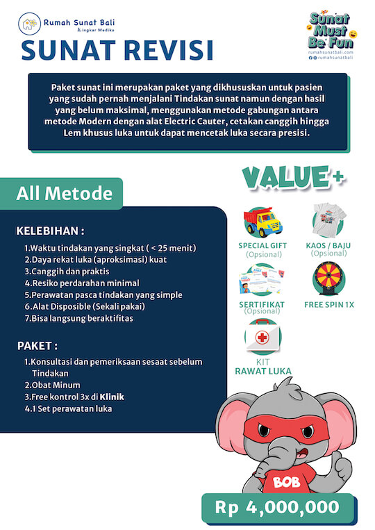 Paket Harga Sunat Modern & Aman untuk Usia Bayi, Anak dan Dewasa di Bali